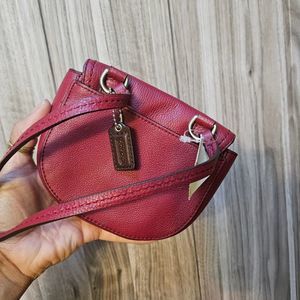 Coach | Bags | Coach Park Red Leather Mini Crossbody Wallet | Poshmark